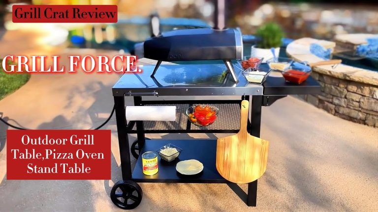 Grill Force Grill Table – Portable BBQ Station, Foldable Table